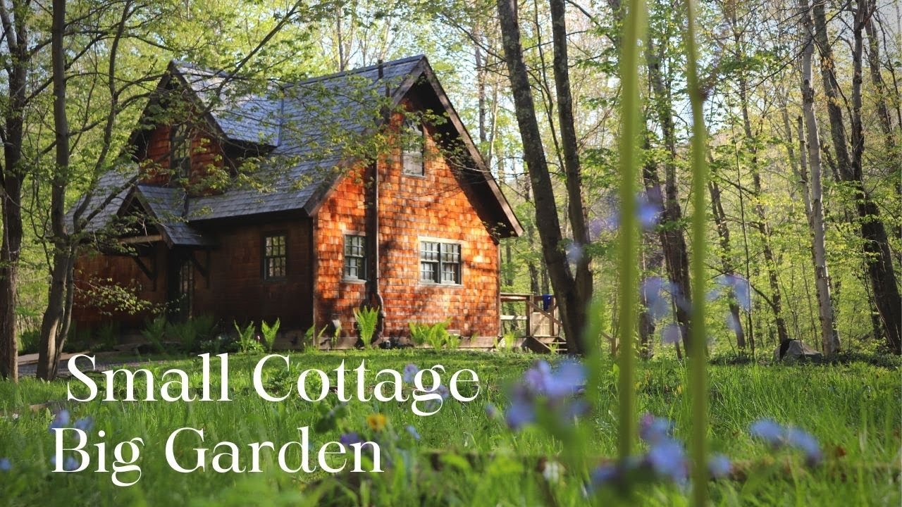 Our Tiny Cottage - Springtime Woodland Garden Tour - YouTube