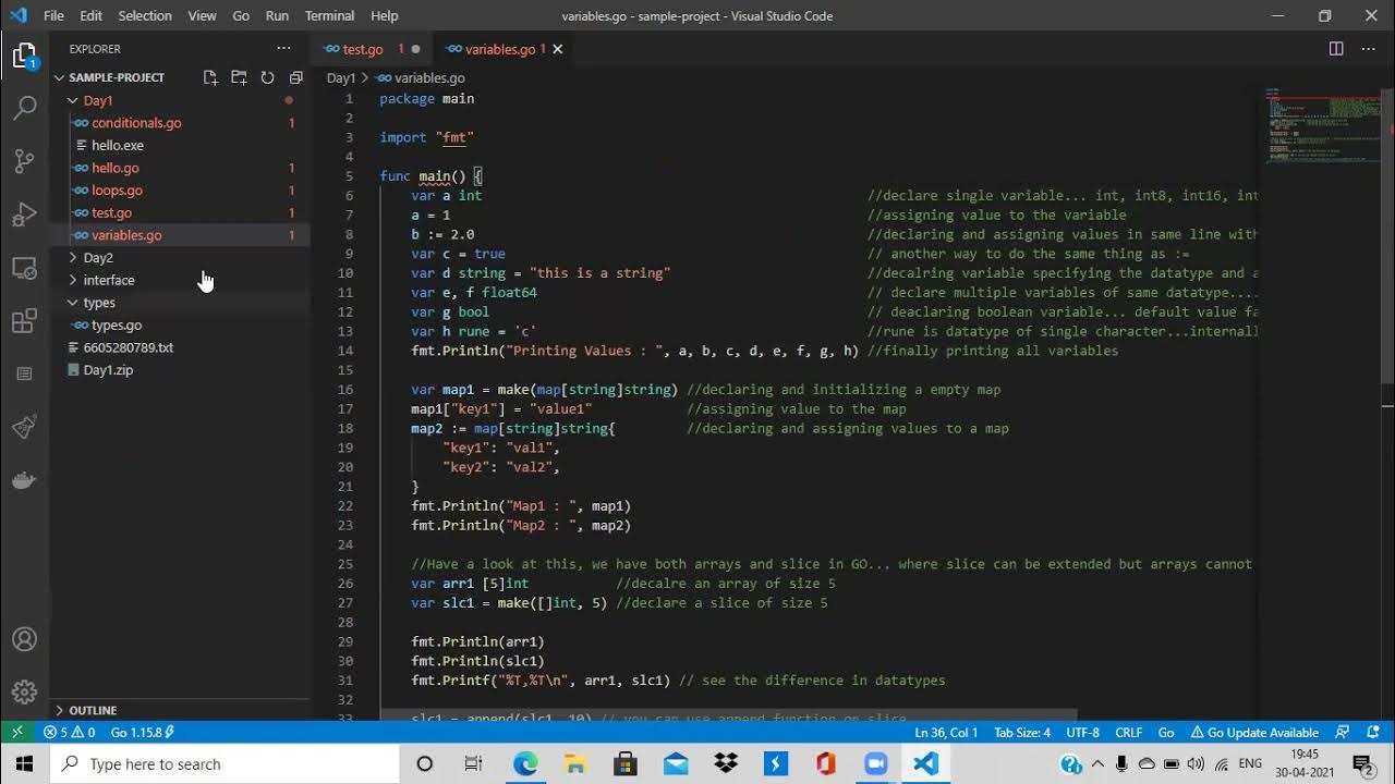Intro To Golang : 2 - YouTube