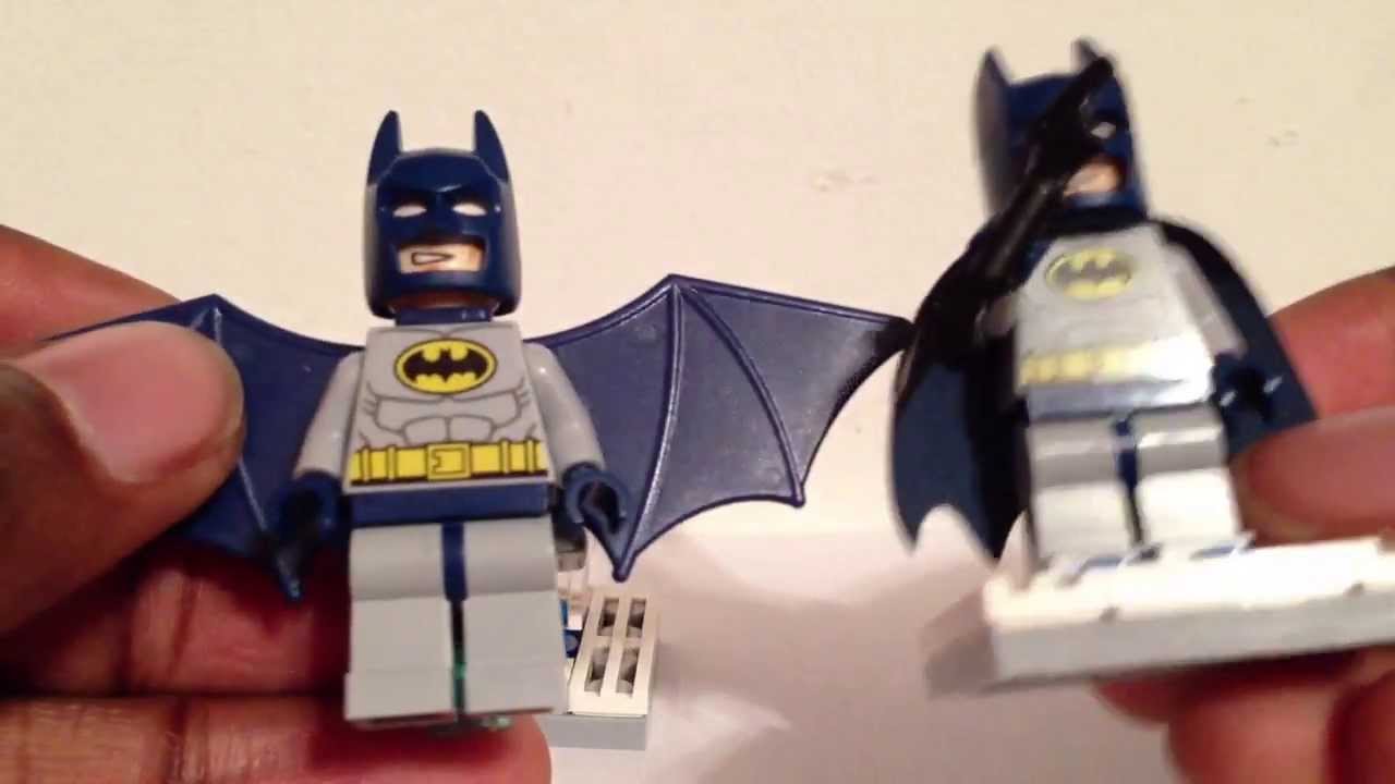Lego Minifigures #04: Winged Batman ( Blue and Gray suit ) - YouTube