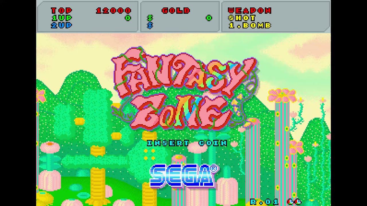 Fantasy Zone (Arcade) – Écran-titre (International) – 1080p - YouTube