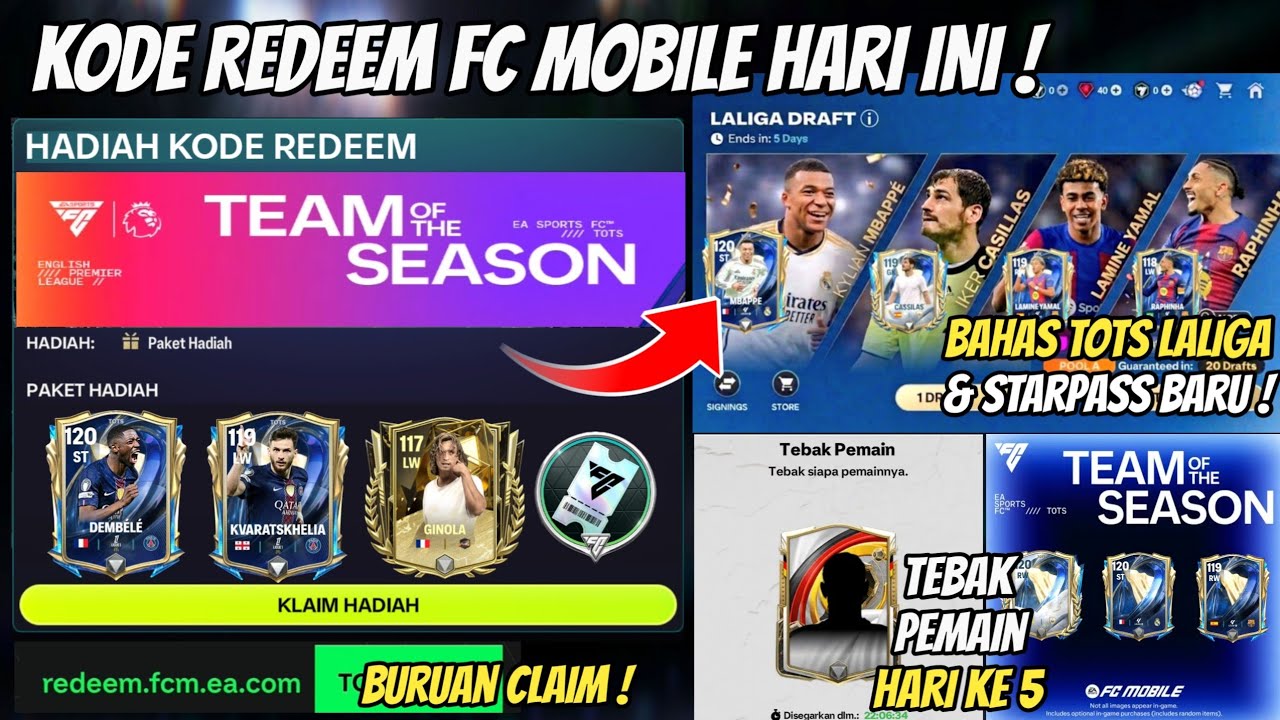 KODE REDEEM FC MOBILE TERBARU HARI INI JAWABAN TEBAK PEMAIN HARI KE 5 ...