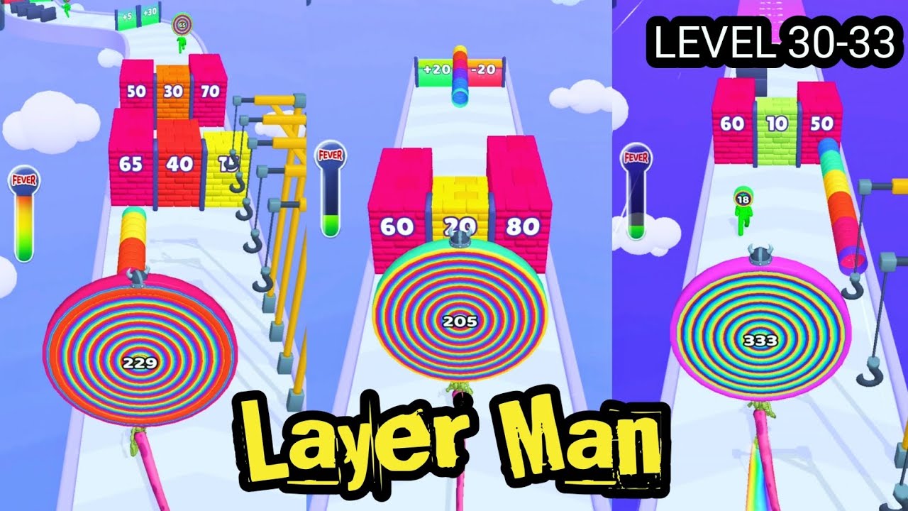 Gameplay Layer man level 30-33,Collect colorful bracelets to complete ...