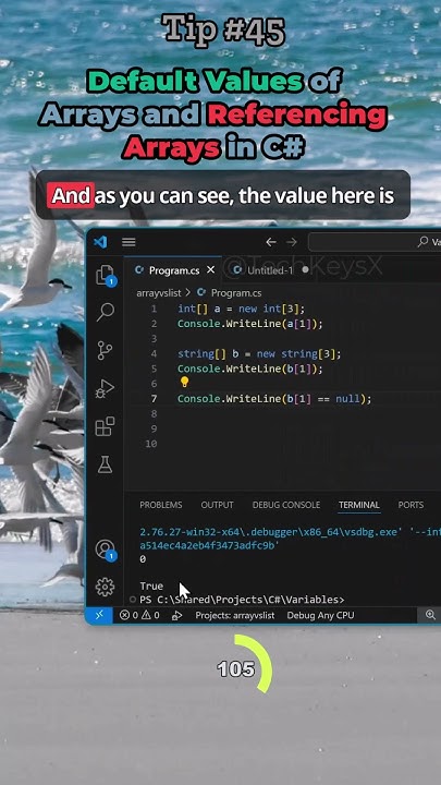 Default Values of Arrays and Referencing Arrays in C# Tip #45 - YouTube