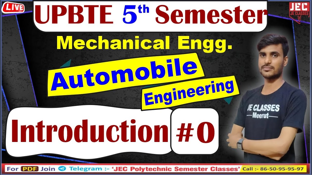 #0 UPBTE Automobile Engineering 5th Sem Mechanical Class for Polytechnic students || JE CLASSES ...