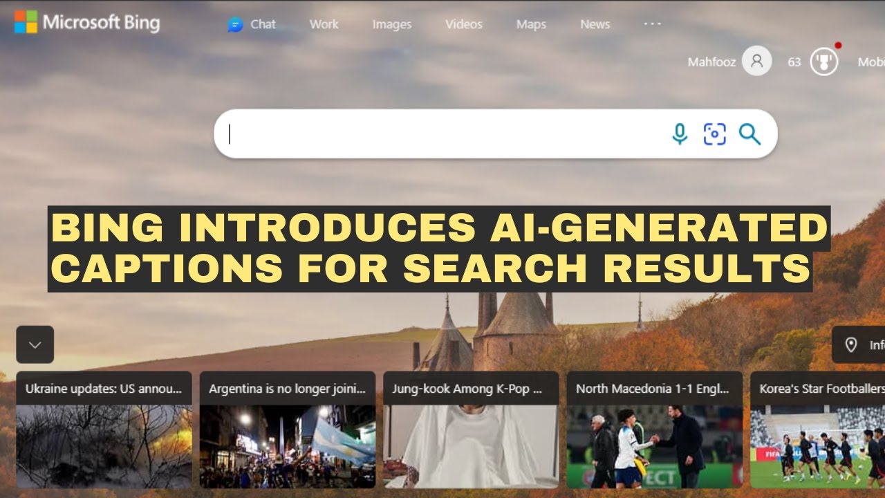 Microsoft's Generative AI Captions for Bing - YouTube