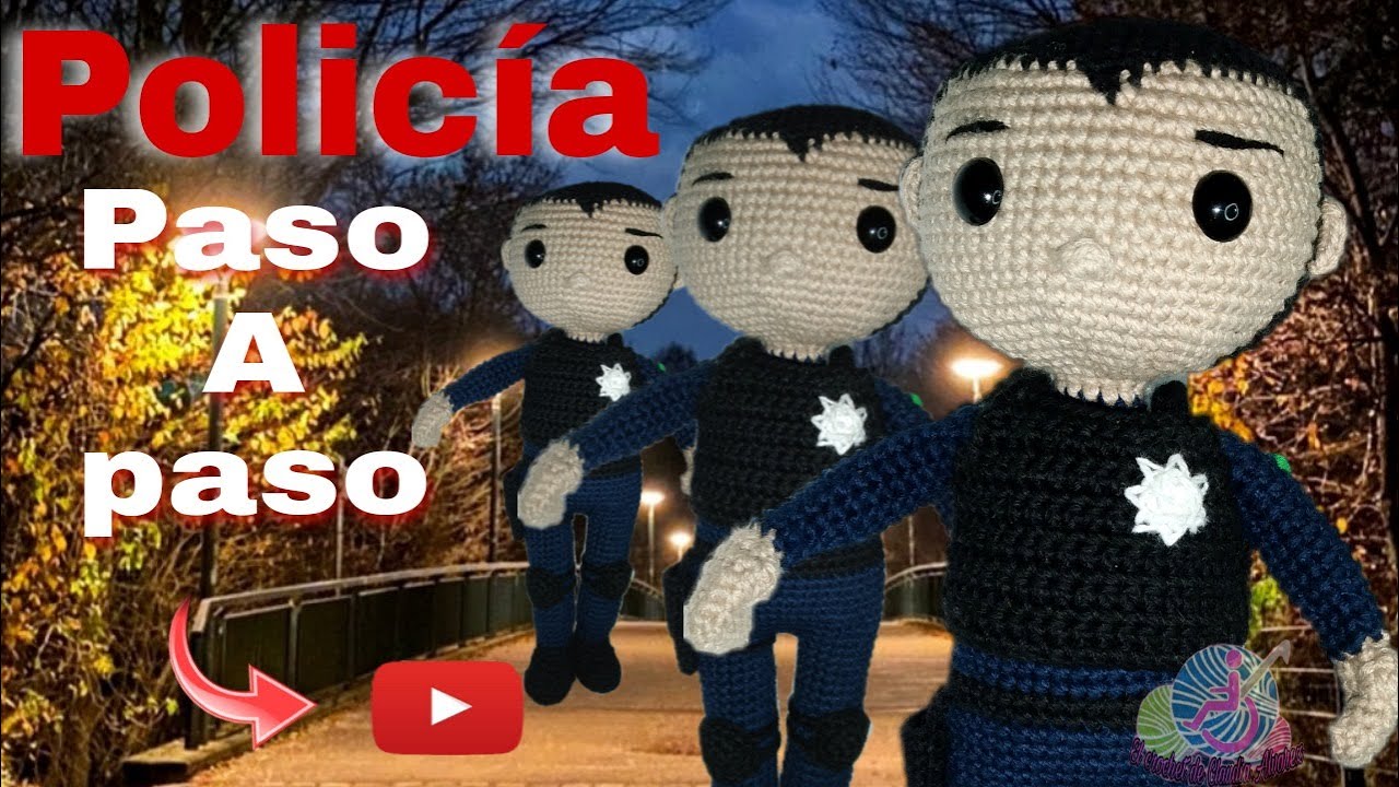 Amigurumi policía a crochet paso a paso (cuerpo) - YouTube