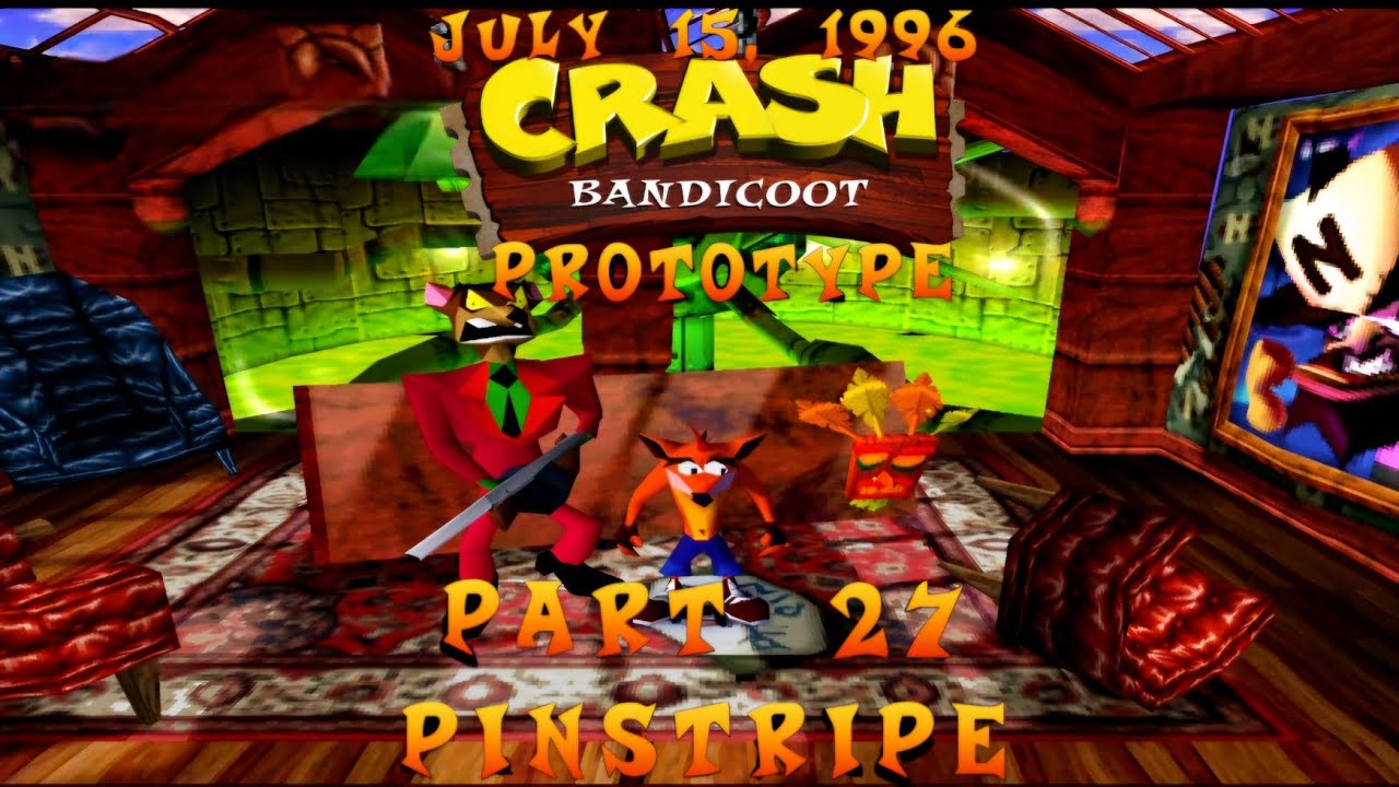 Crash Bandicoot 1 Beta: (July 15, 1996) Part 27: Pinstripe - YouTube