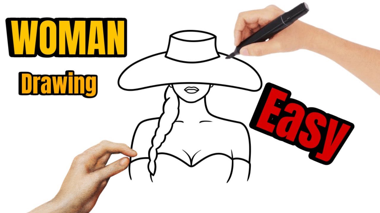 How to Draw a Woman Step by Step for Beginners 🎨Easy Drawing Tutorial ...