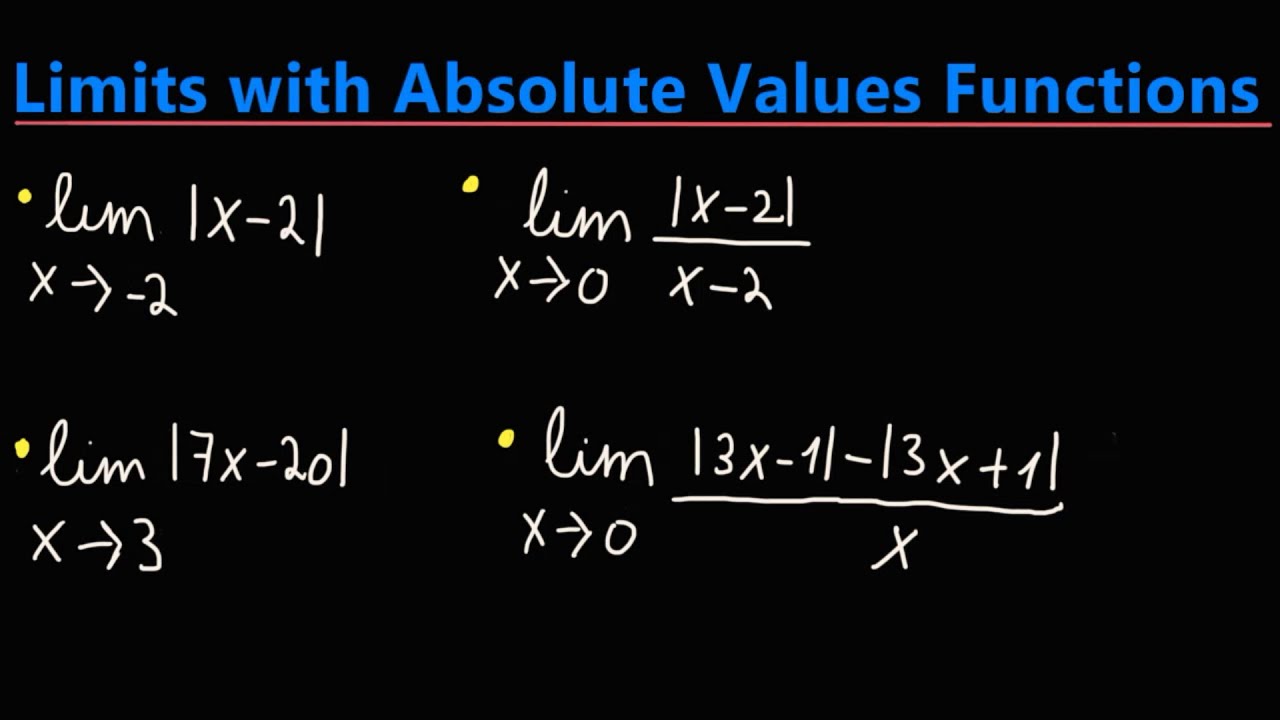 Limits With Absolute Values Functions YouTube limits-with-absolute-values-functions-youtube