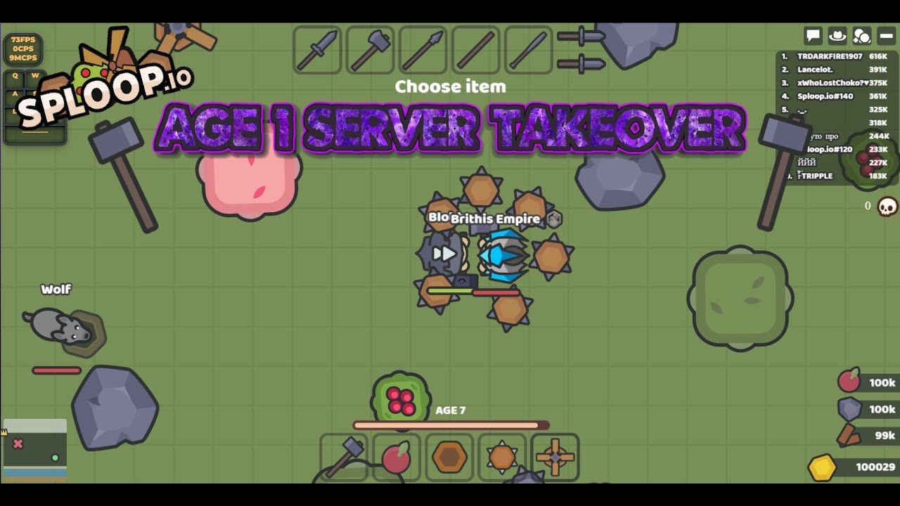 Sploop.io Age 1 Server Takeover - YouTube