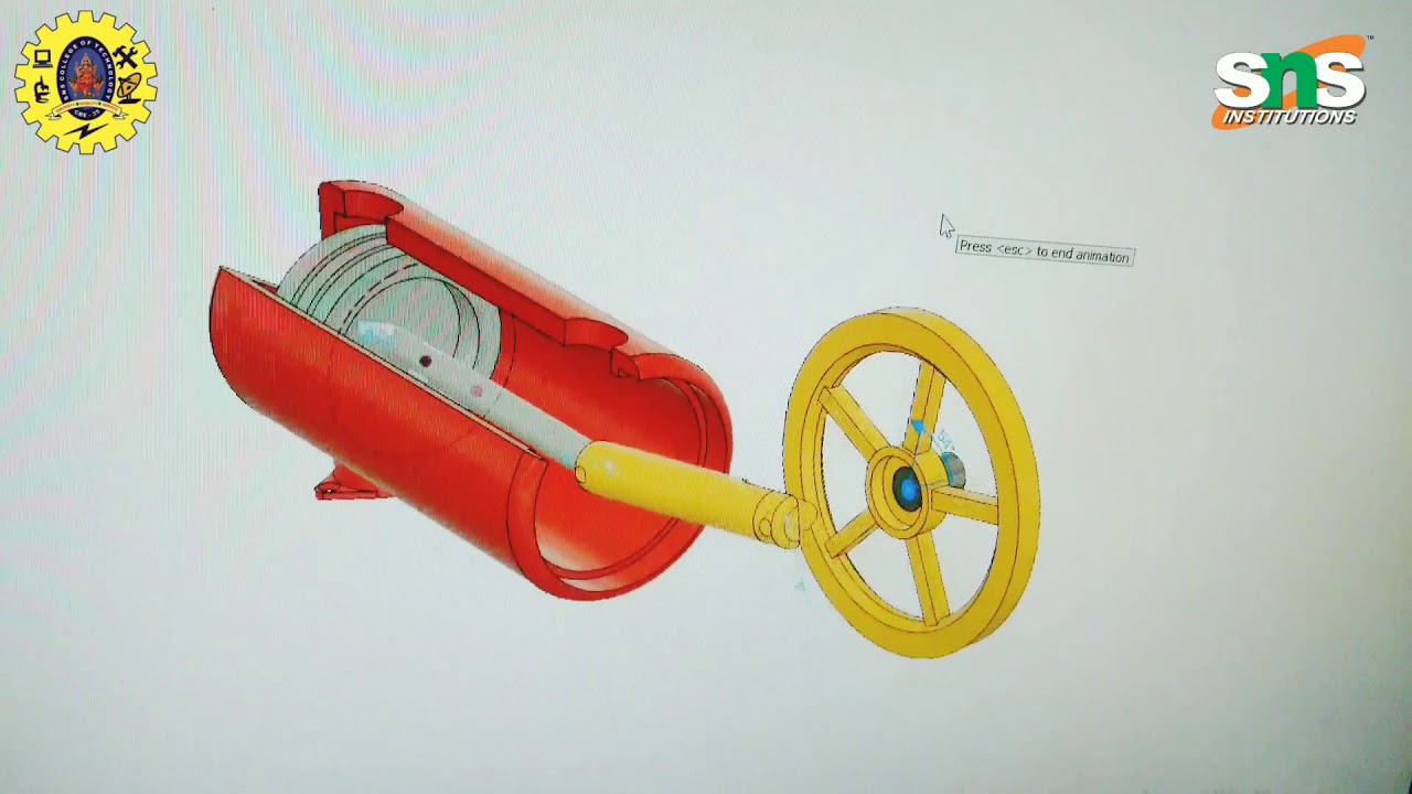 Fusion 360 - reciprocating pump working animation - YouTube