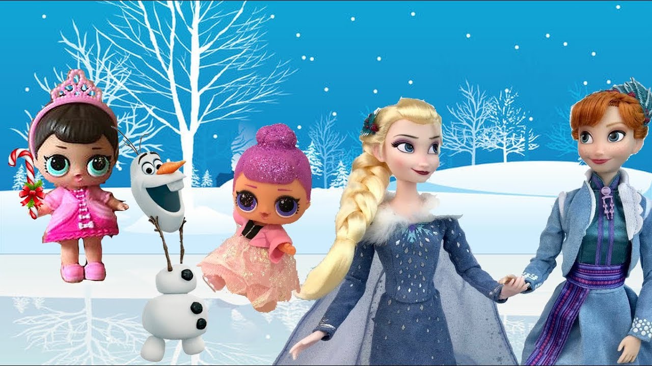LOL Surprise Dolls Christmas Eve Party⛄Olaf's Frozen Winter Wonderland ...