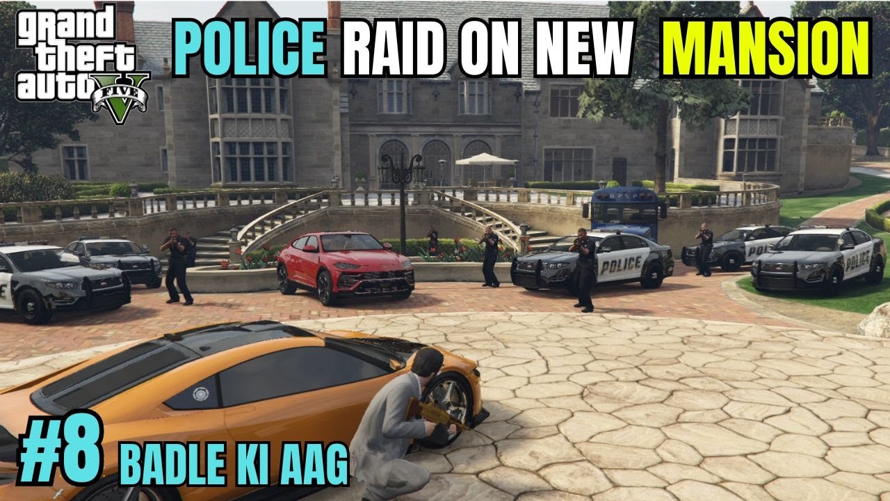 Ep 8 | Police Raid On New Mansion #roving_gamer #gta5 - YouTube