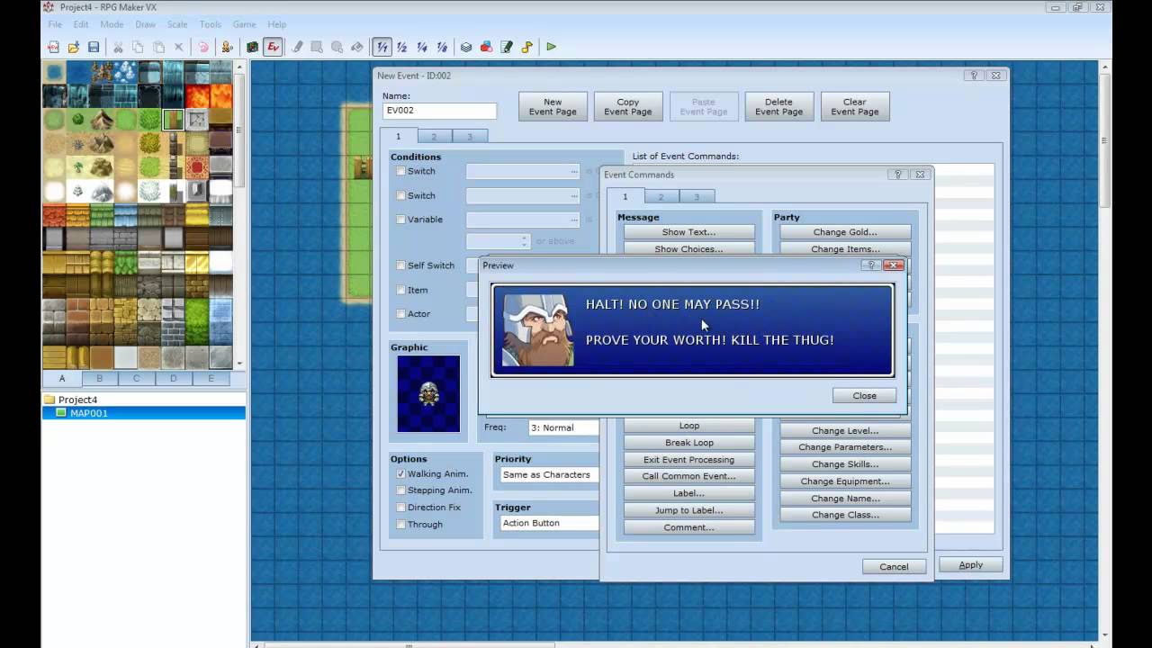 RPG Maker VX - Tutorial 5 - Guard Quest - YouTube