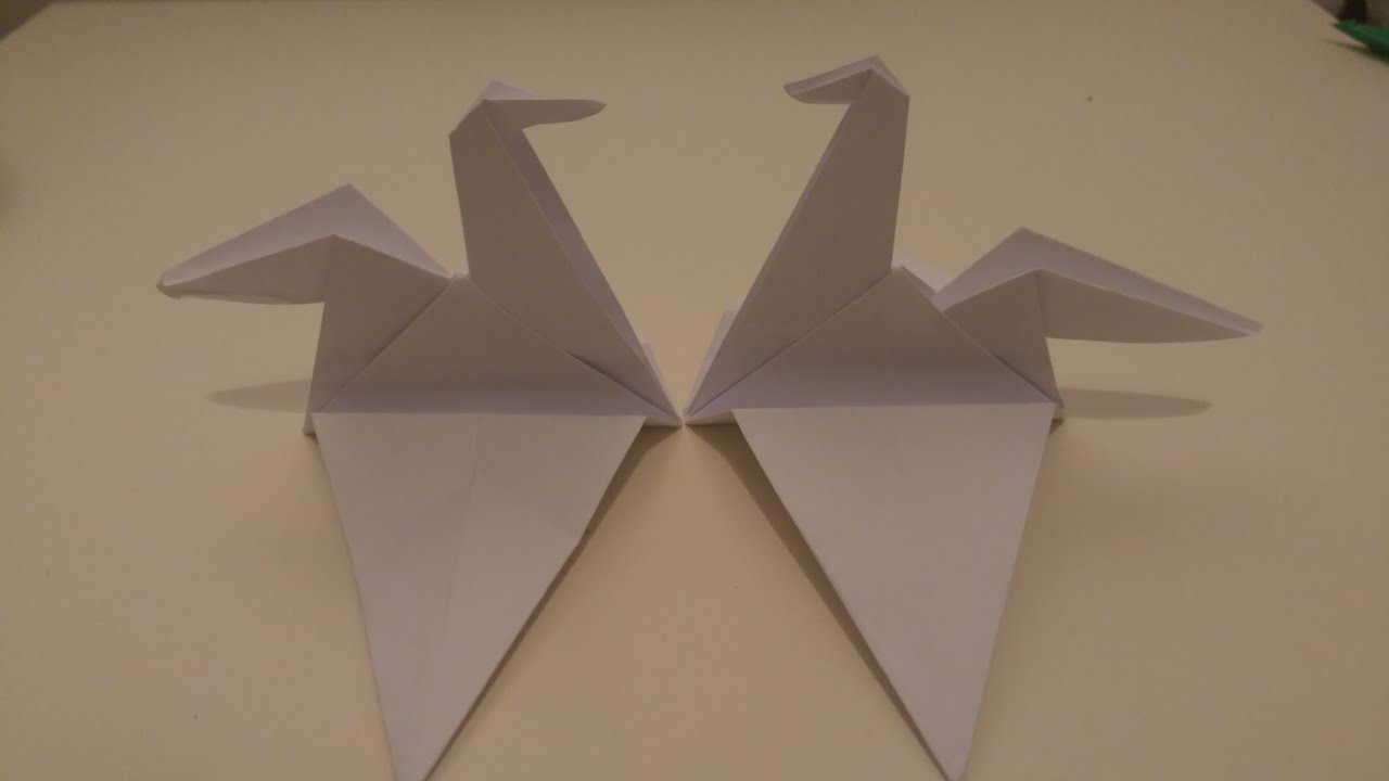 ORIGAMI - latający ptak z papieru - YouTube