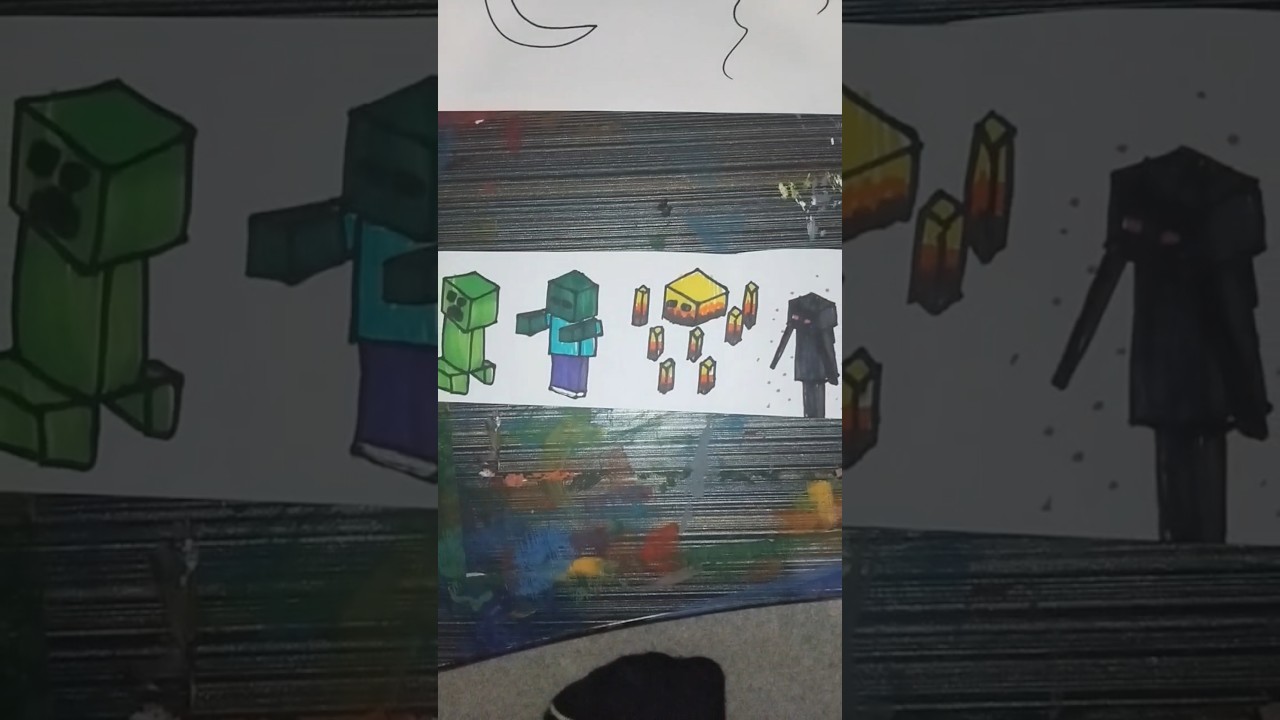 Drawing minecraft mobs #art #artdrawing #minecraft #aminecraftmovie # ...