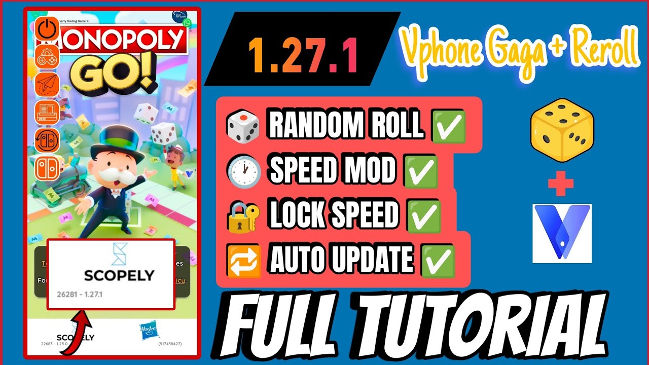 Monopoly Go 1.27.1 (Random Roll) | Full Tutorial | Reroll | Monopoly Go ...