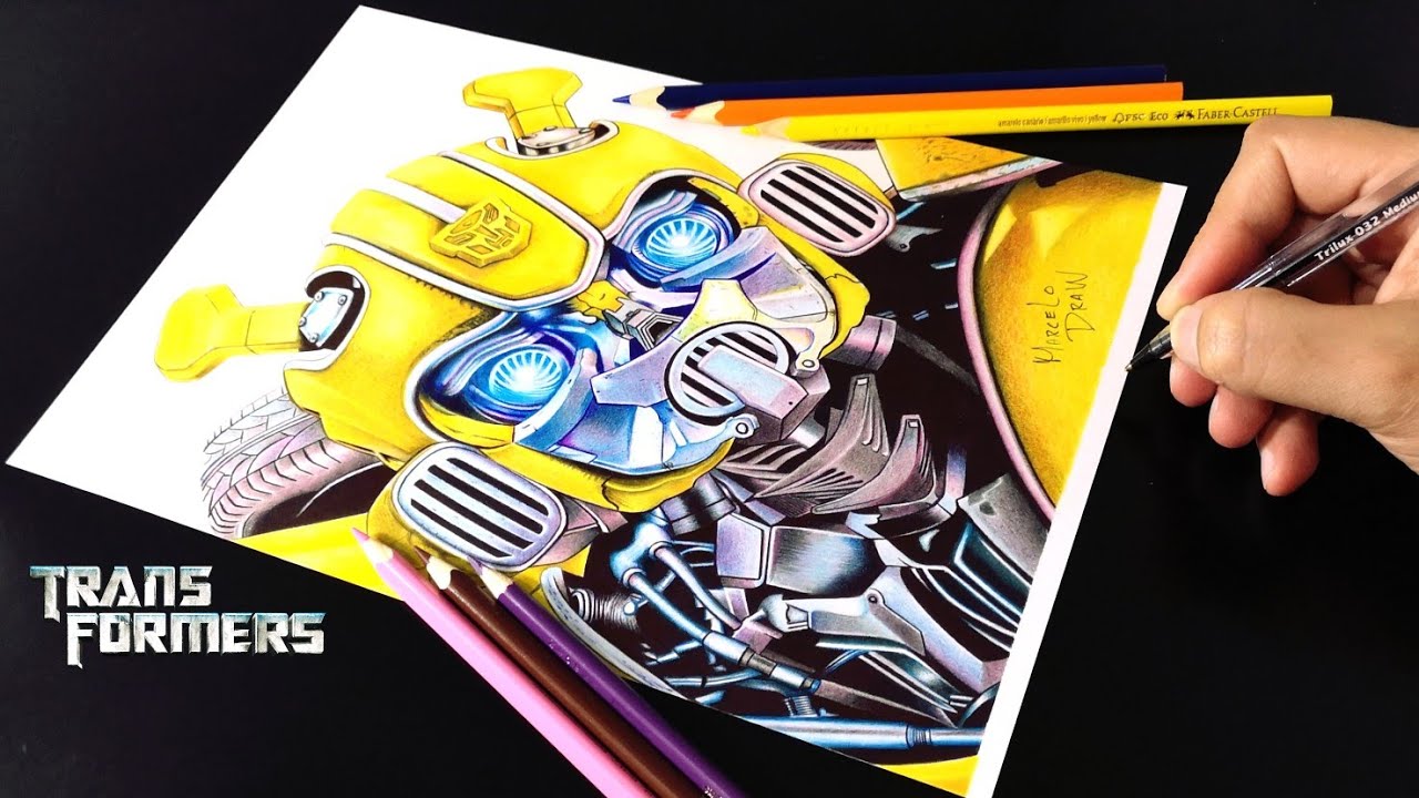 Cómo Dibujar A Bumblebee, Drawing Bumblebee, Transformers Drawing ...