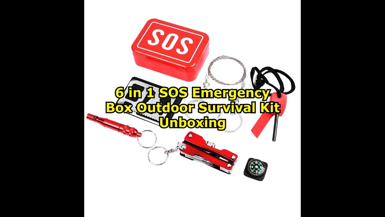 6 in 1 SOS Emergency Box Outdoor Survival Kit - Unboxing [Bahasa Melayu ...