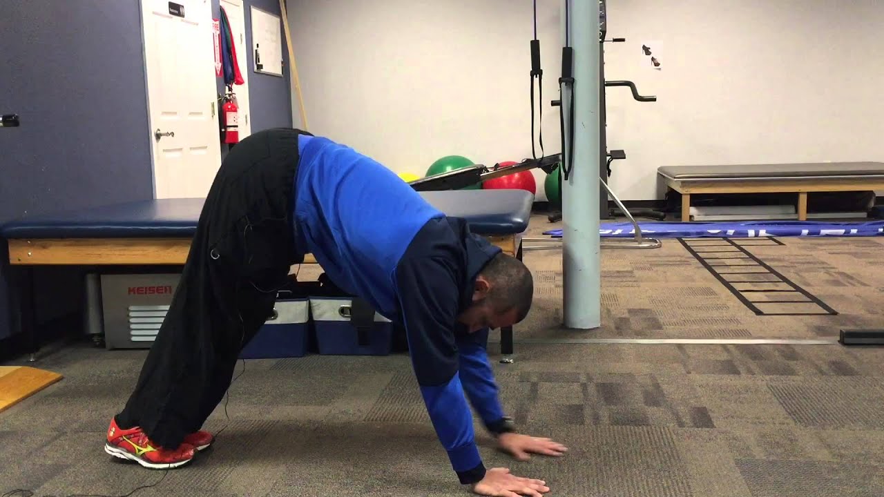 Core Exercise to Help Hamstring and Calf Flexibility - Walkout to Plank ...