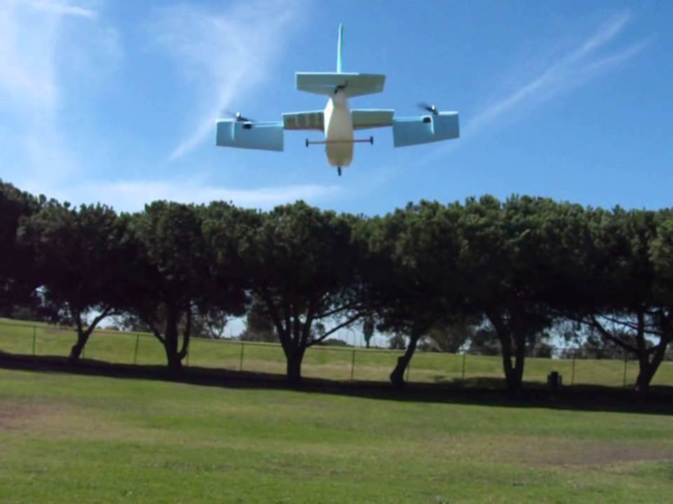 Bicopter Airplane- VTOL first hover-3 - YouTube