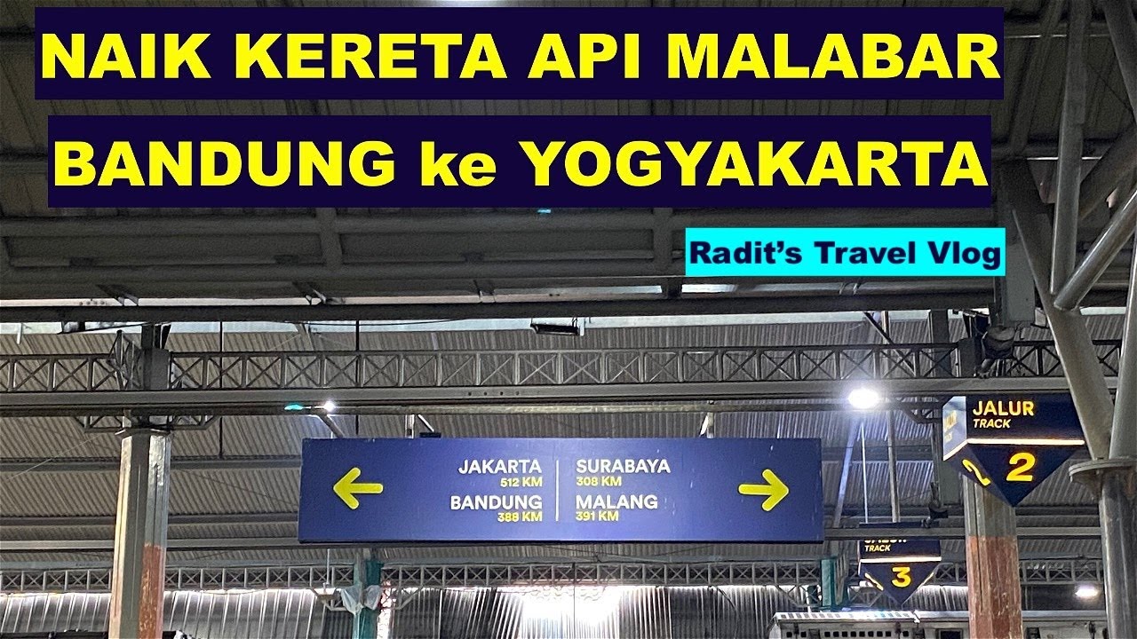 Naik KA MALABAR kereta api dari Kota BANDUNG ke YOGYAKARTA #keretaApi # ...