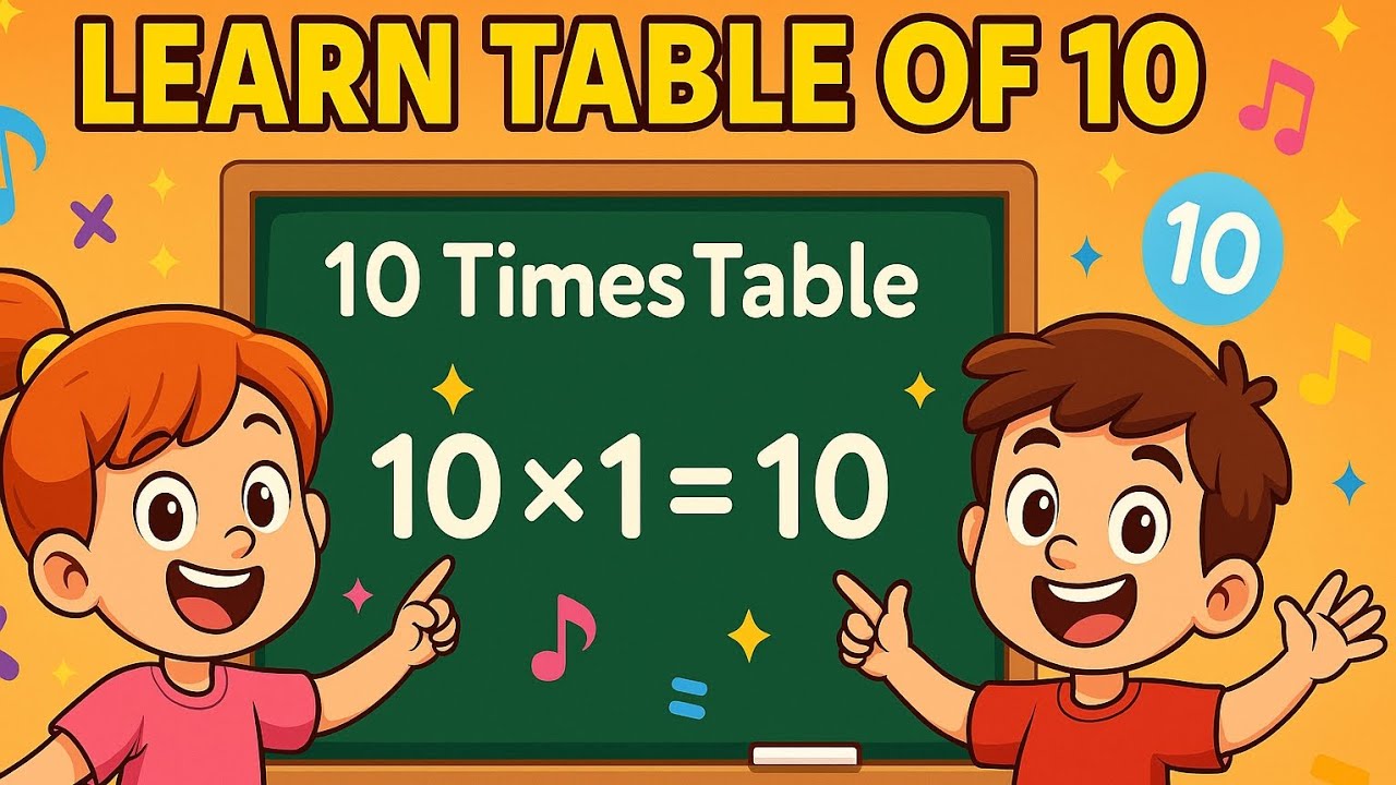 Learn Table of 10 with Music | Multiplication Song for Kids #table10 # ...