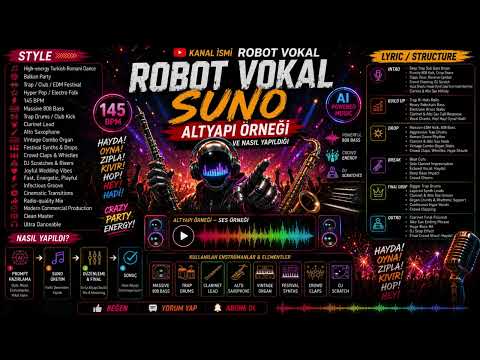 Suno AI'da Altyapı Nasıl Hazırlanır? | Style + Lyrics Prompt + Altyapı Örneği