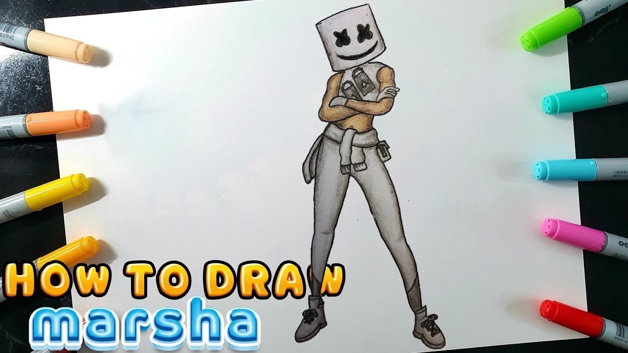 HOW TO DRAW MARSHA FROM FORTNITE CHAPTER 3 - YouTube