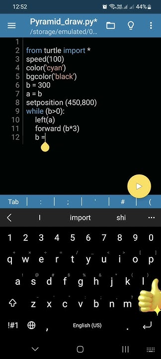 Python Code How To Create A Pyramid Shape With Turtle๐๐๐ฏ Shorts Short Ytshort