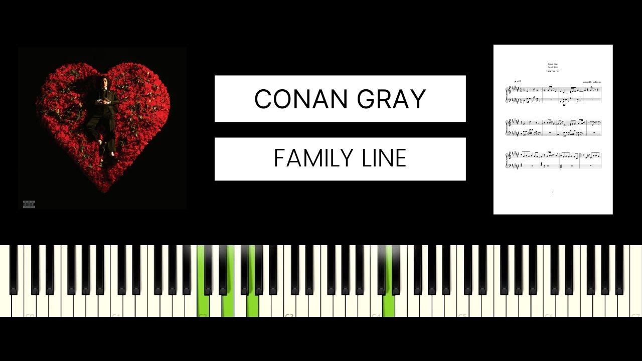 Conan Gray - Family Line (BEST PIANO TUTORIAL & COVER) - YouTube