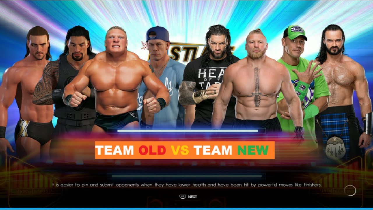WWE 2K22 - Team Old Characters Vs Team New Characters Gameplay || - YouTube