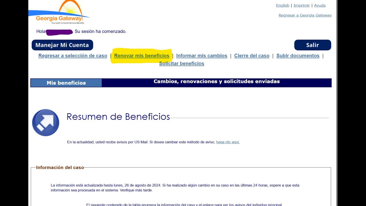 Como Renovar tus Beneficios en Linea (Georgia Gateway) - YouTube