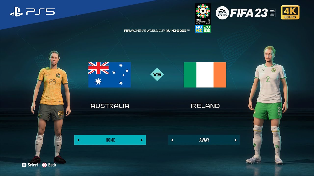 Australia VS Ireland | Women's World Cup 2023 Group B | FIFA 23 | PS5 ...