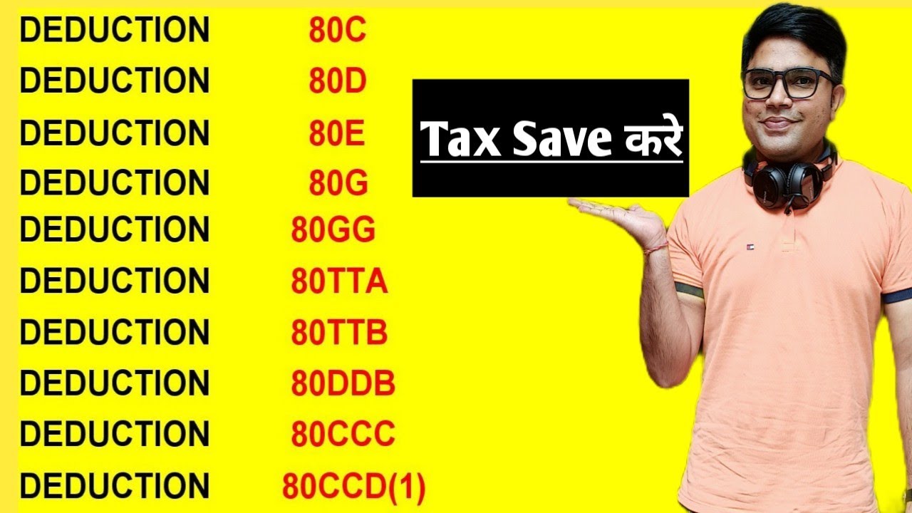 income Tax Deduction | Income Tax Deduction 80C To 80U | Income Tax ...