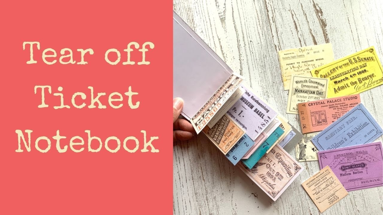 Create a tear off notebook for your tickets! - YouTube
