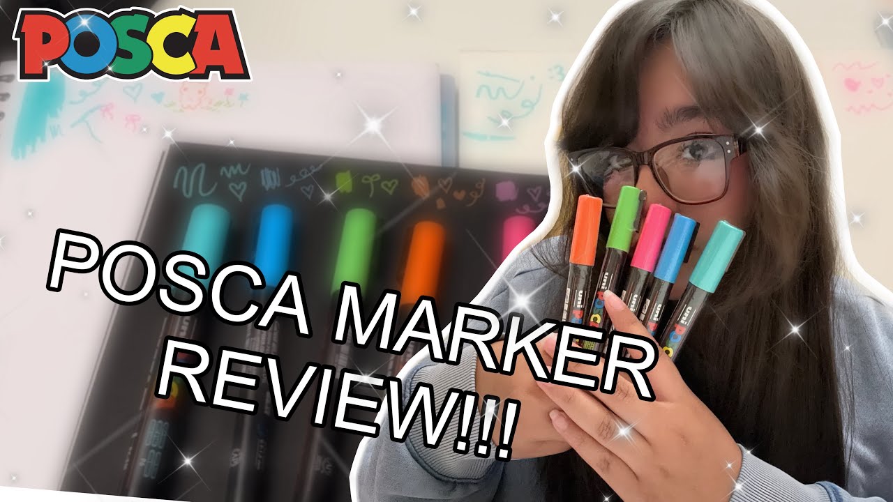 POSCA MARKER REVIEW!!! (bleed-through test, black paper test, smudge ...