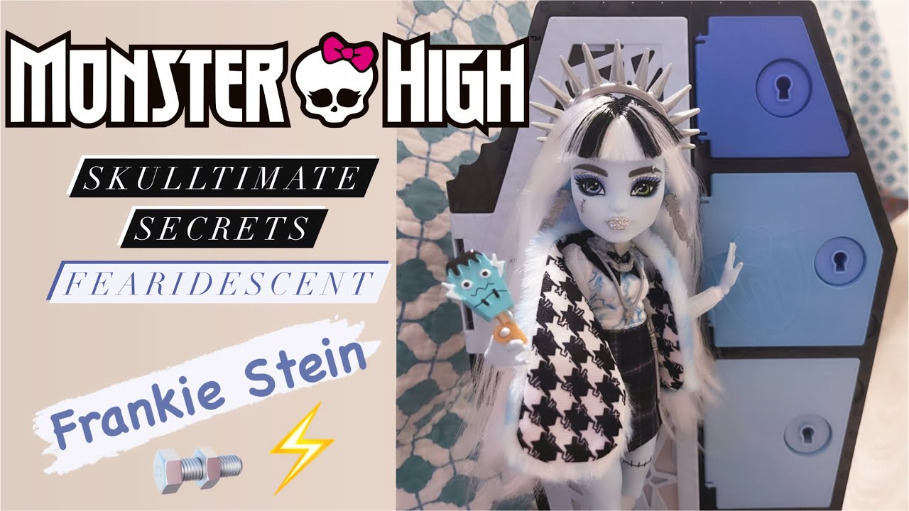 Monster High Skulltimate Secrets Fearidescent Frankie unboxing and ...