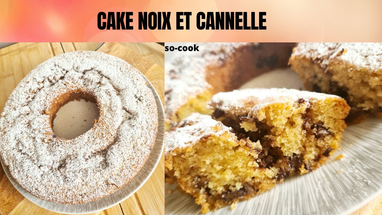 Recette de cake a la cannelle et aux noix - YouTube