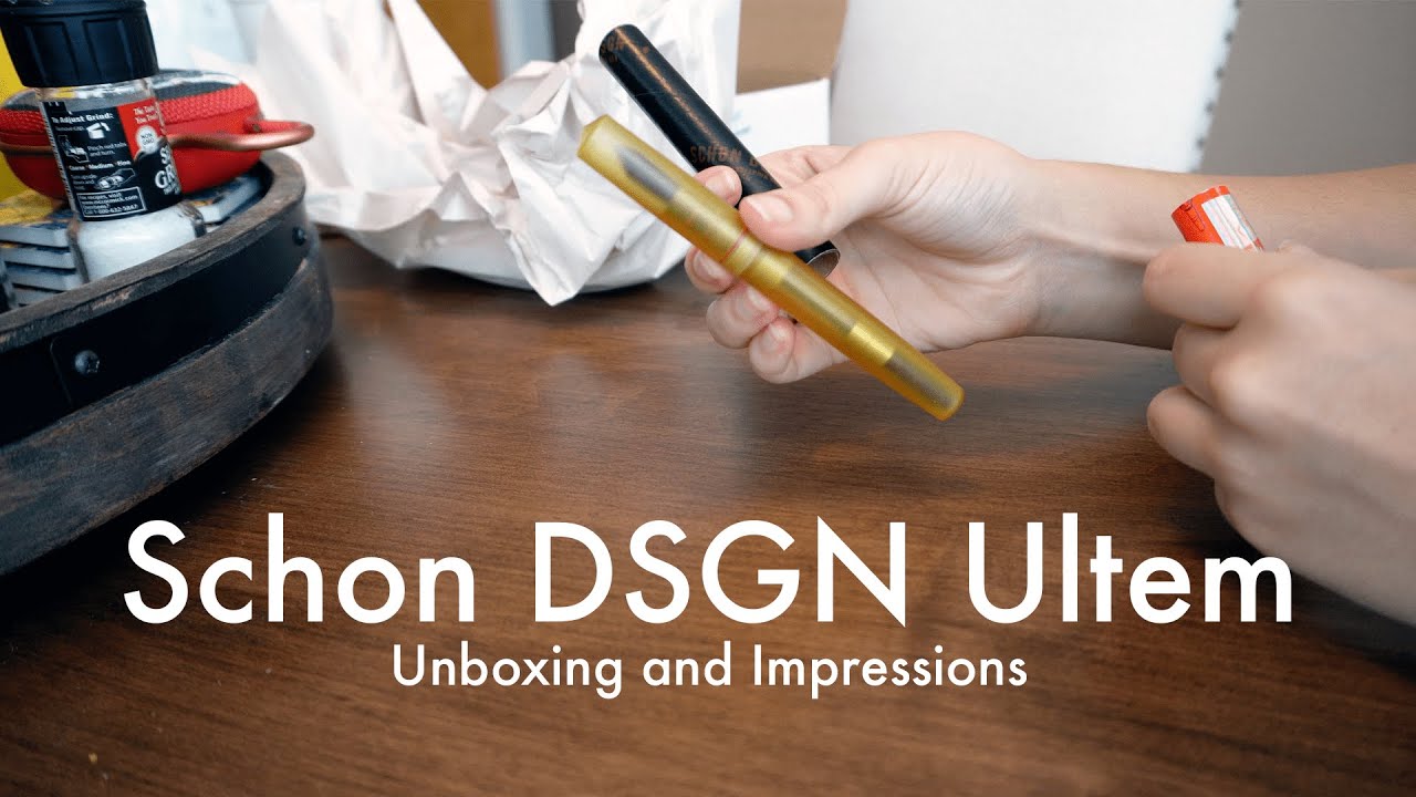 Schon DSGN Ultem Fountain Pen Unboxing and First Impressions - YouTube