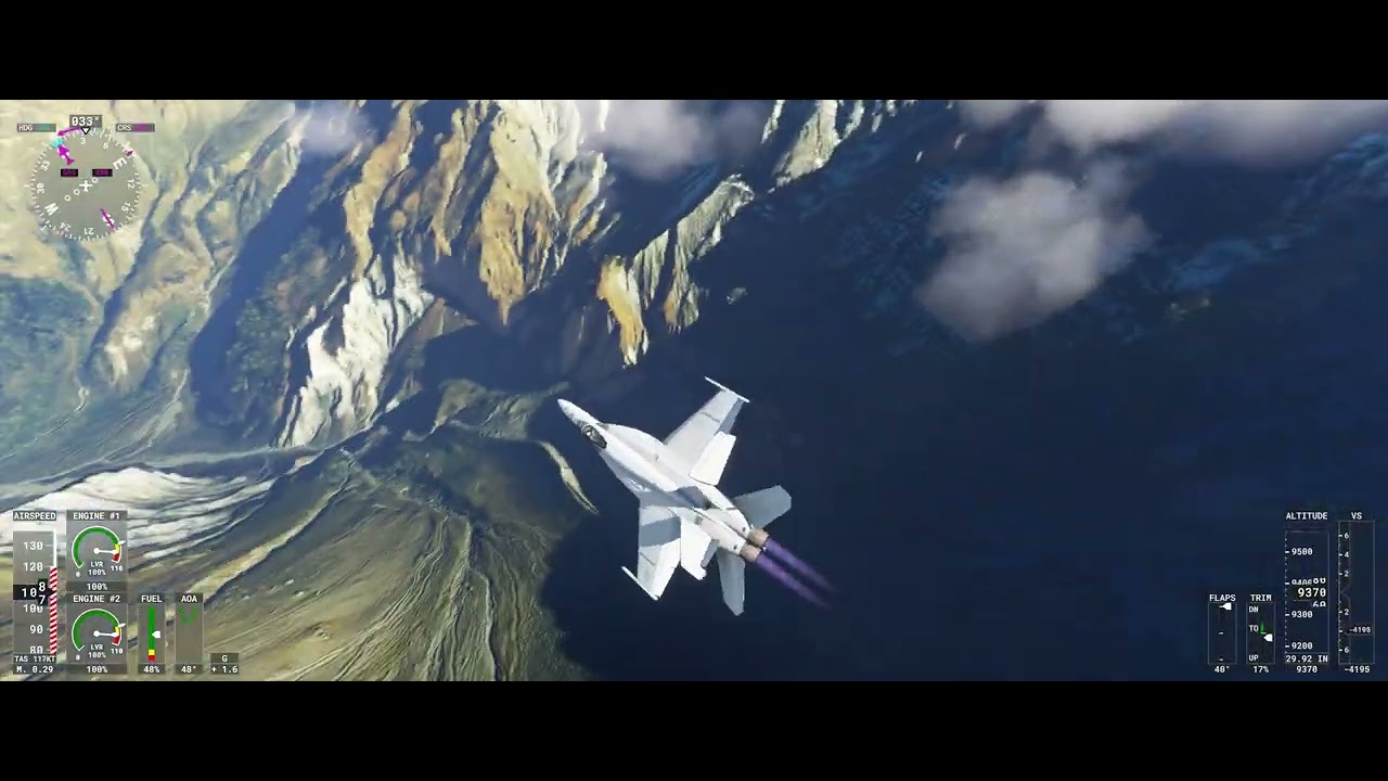 Flight Simulator - F/A-18 testflight in Alps - YouTube