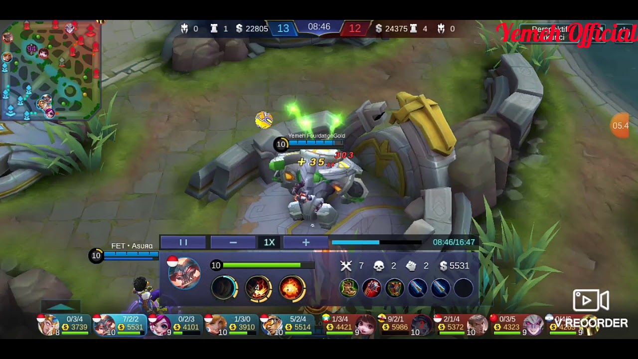 Mobile legend(ML) Ganasnya Thamus Fighter rank Legend - YouTube