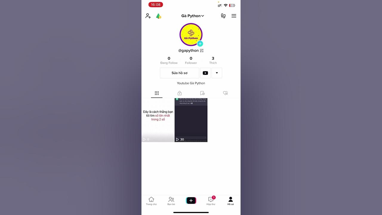 Kênh Tik.tok chuyên video ngắn học python nhanh, dễ hiểu - YouTube