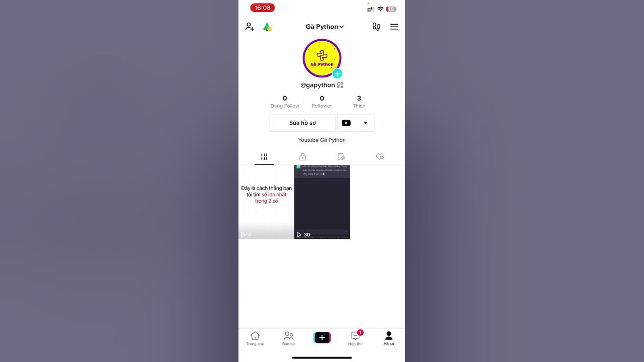 Kênh Tik.tok chuyên video ngắn học python nhanh, dễ hiểu - YouTube
