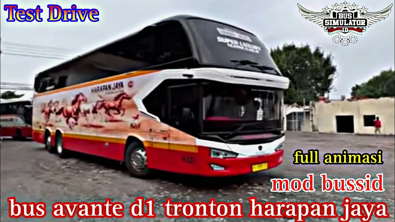 bus avante d1 tronton harapan jaya || test drive || mod bussid terbaru ...