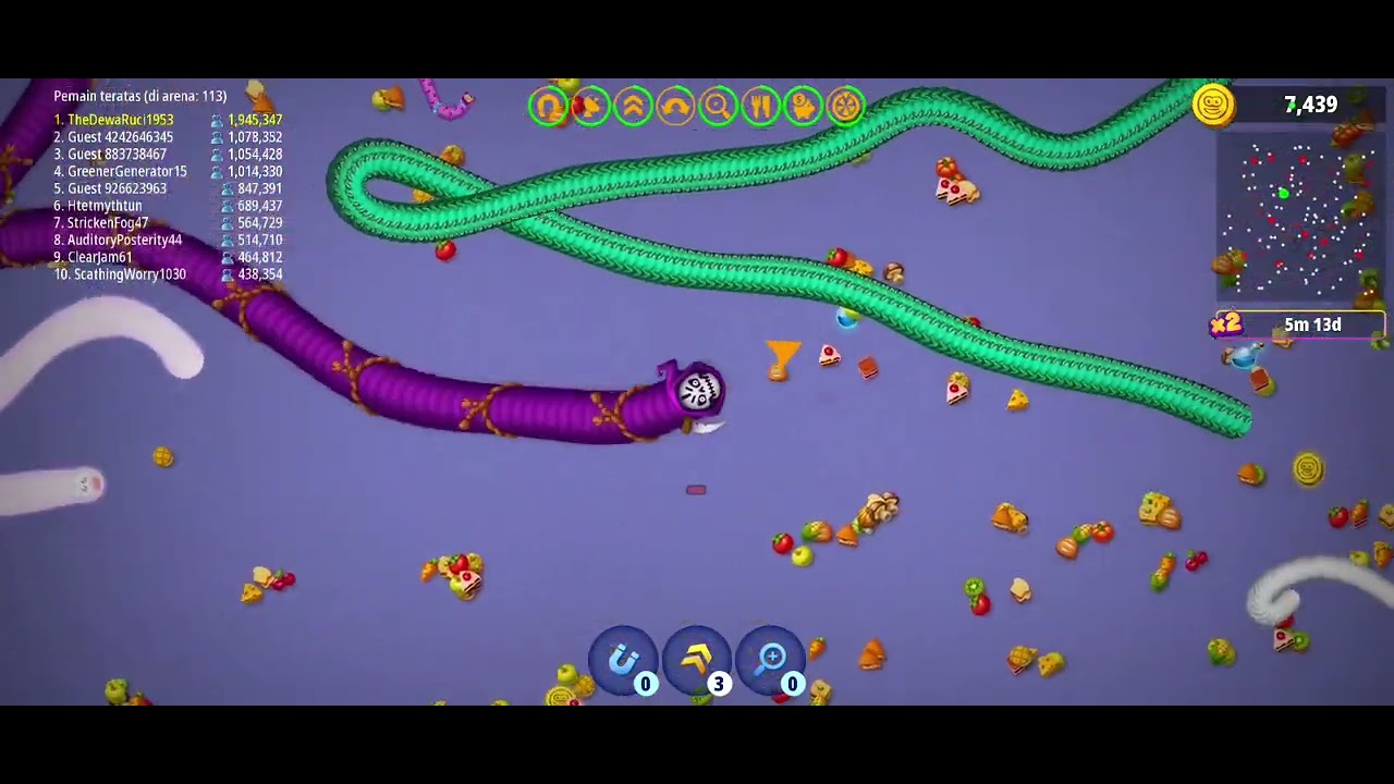 Game Cacing-Wormzone.io Gameplay - YouTube