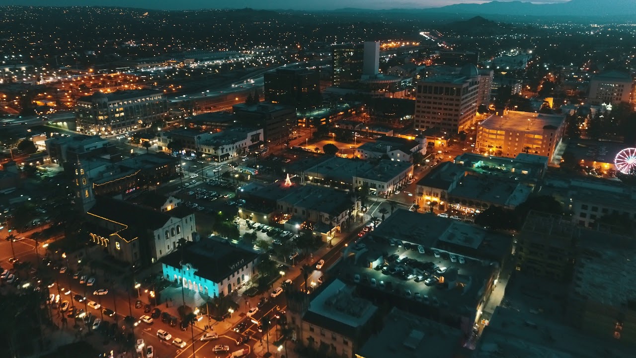 Mission Inn Festival of Lights, Riverside, CA 2017 4K DJI Phantom 4 Pro ...