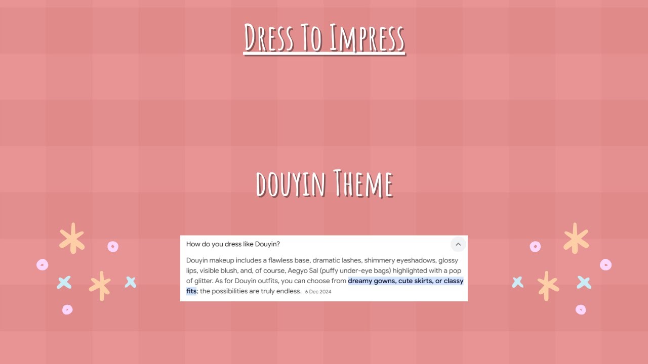Dress To Impress - Douyin Theme - YouTube