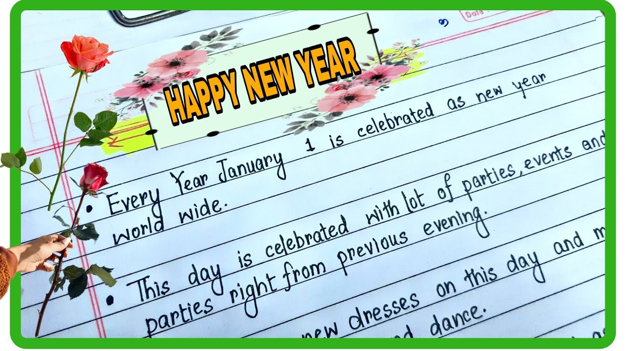 Happy New Year Essay | Short Essay on New Year - YouTube