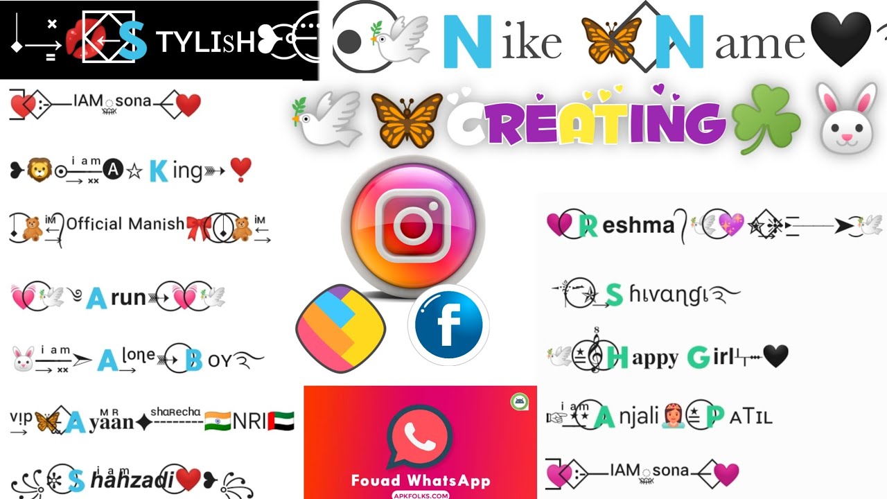 Instagram Stylish nikename generator|Sharechat nickname|How to create ...